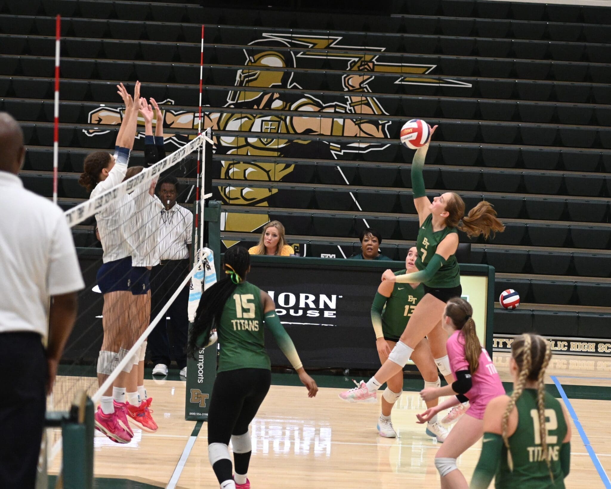 Blessed Trinity HS volleyball team wins against St. Pius X rivals ...
